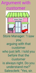 Argument with customer