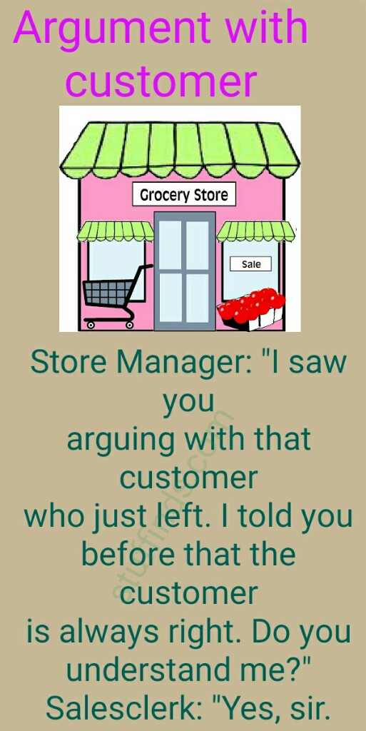 Argument with customer