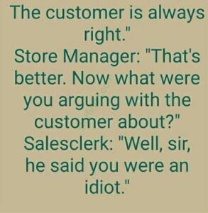 Argument with customer
